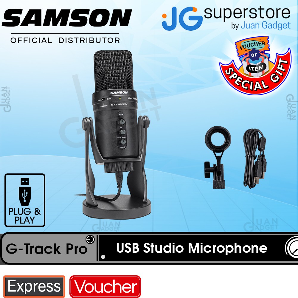 Samson Technology G-Track Pro Professional USB Microphone Streaming ...