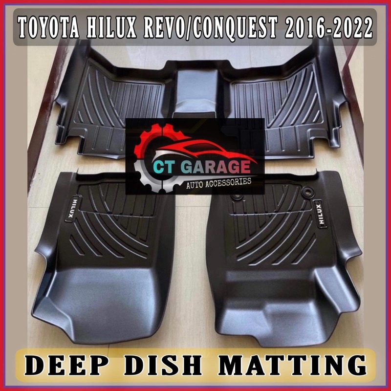 TOYOTA HILUX REVO/CONQUEST 2016-2022 DEEP DISH MATTING | Shopee Philippines