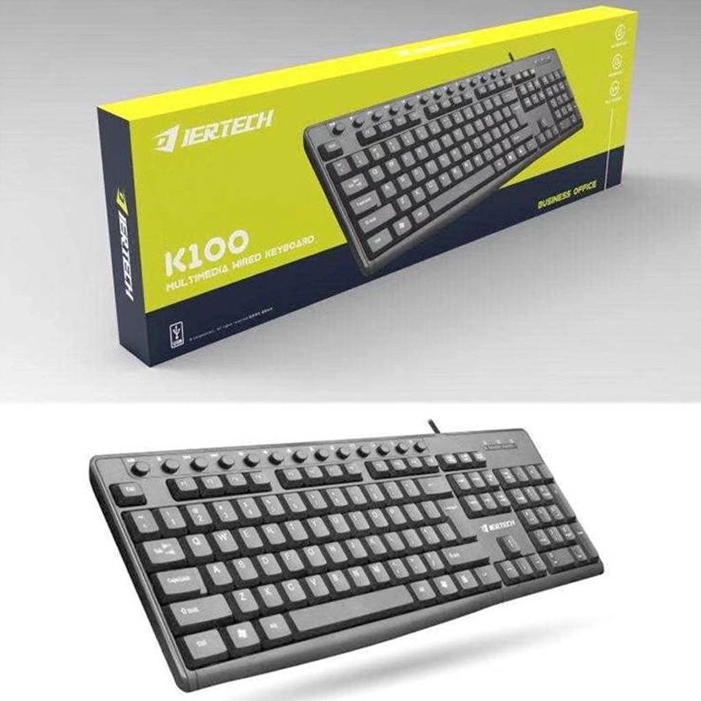 ALENDRES K100 Multimedia Wired Keyboard Business Office | Shopee ...