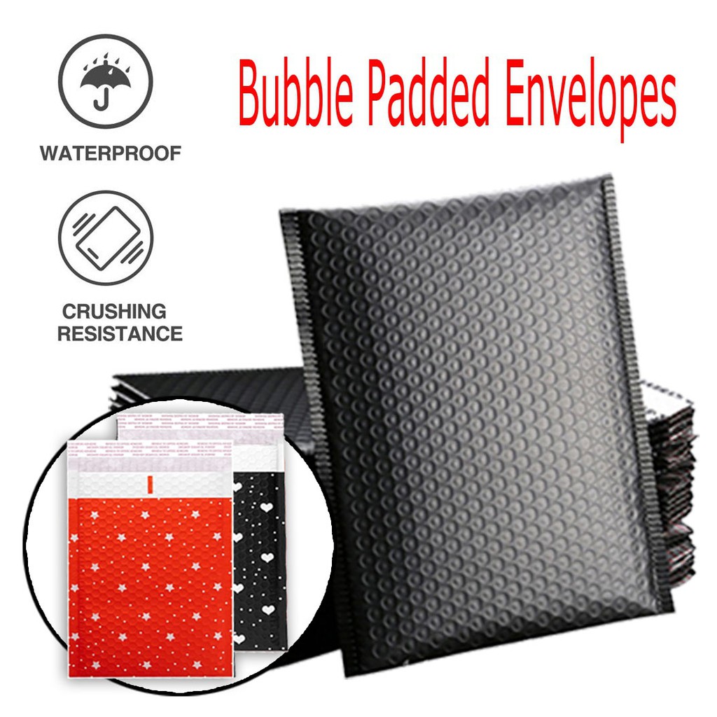 5pcs Waterproof Bubble Mailers Padded Envelopes Lined Poly Mailer Self ...