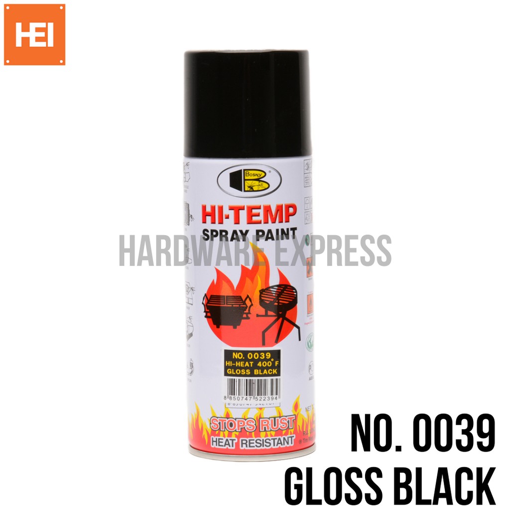 BOSNY Hi-Temp Hi-Heat Resistant 400F Spray Paint | Shopee Philippines