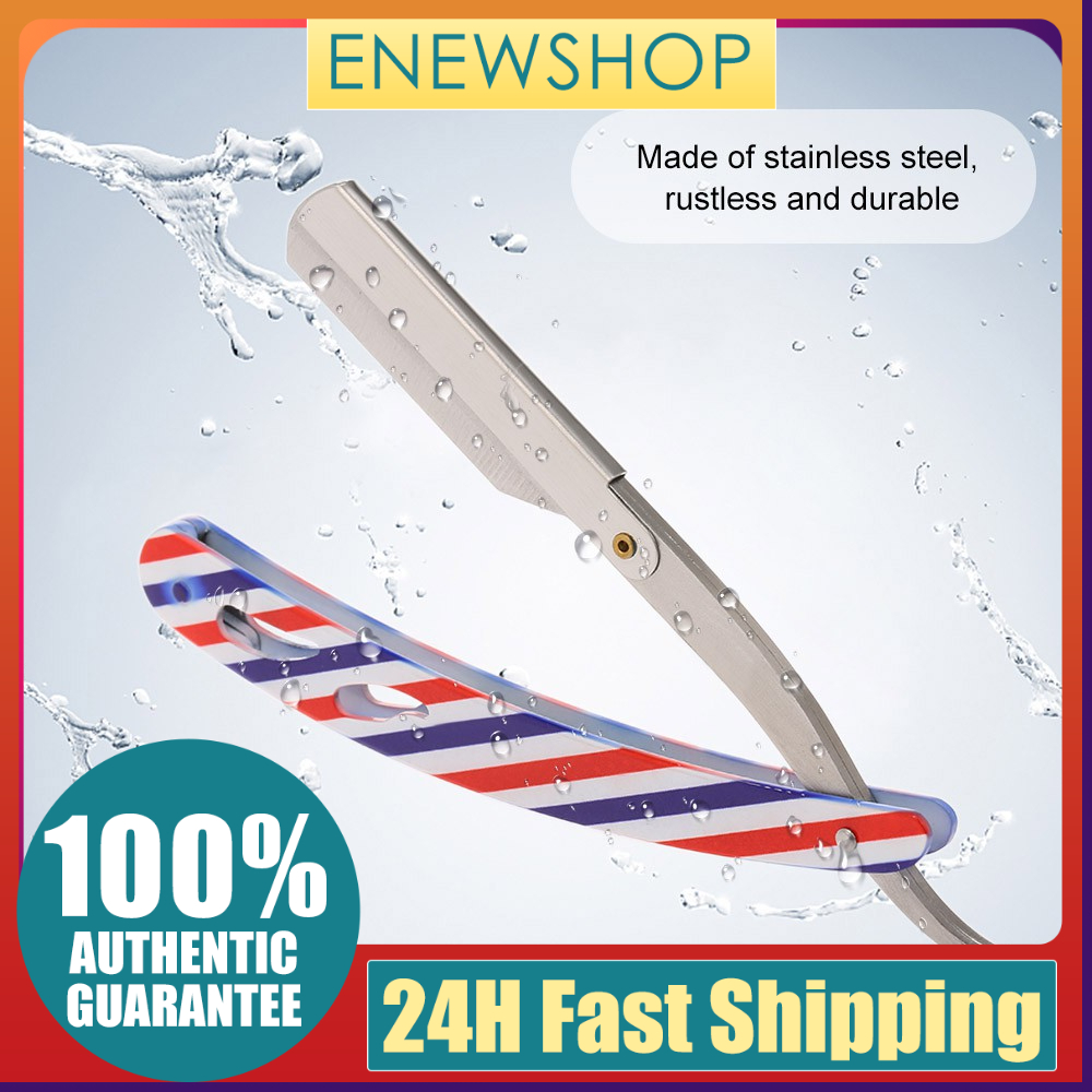 Barber Straight Edge Razor Stainless Steel Salon Safety Folding Shaving ...
