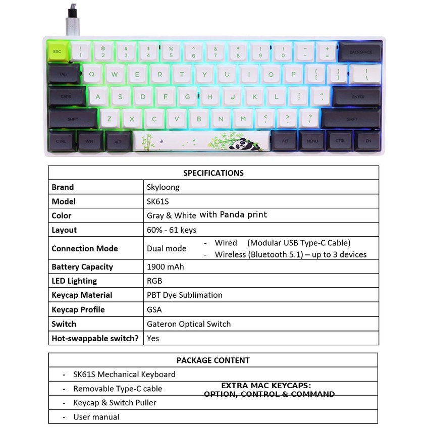 SK61S SK61 GK61 ( same board sold by EPOMAKER ) Mechanical Optical ...