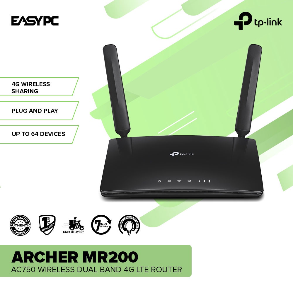 EasyPC | Tp-link Archer MR200 AC750 Wireless Dual Band 4G LTE Router ...