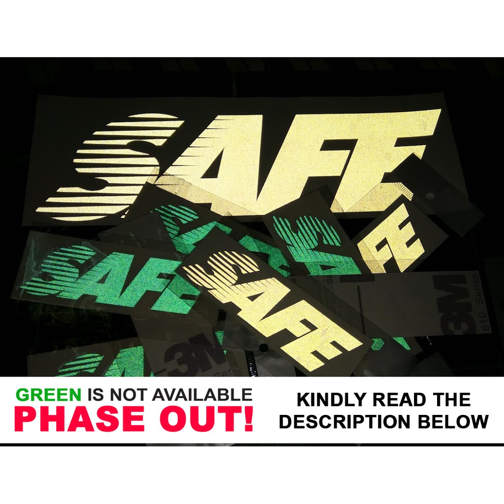 SAFE STICKER (3M REFLECTORIZED 610 SERIES) | Shopee Philippines