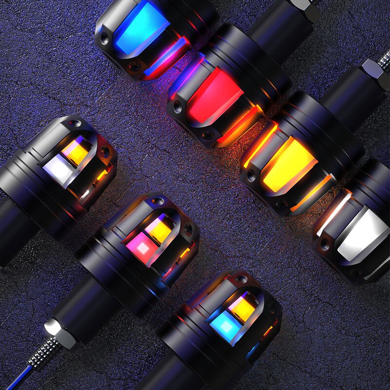 Motorcycle LED Handlebar End Turn Signal Light DC 12V White Yellow Blue ...