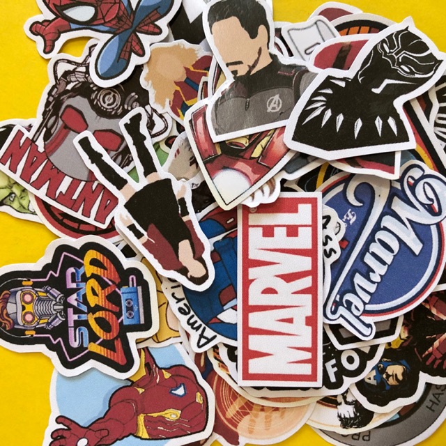 50 pcs. MARVEL stickers | AVENGERS stickers | IRON MAN CAPTAIN AMERICA ...