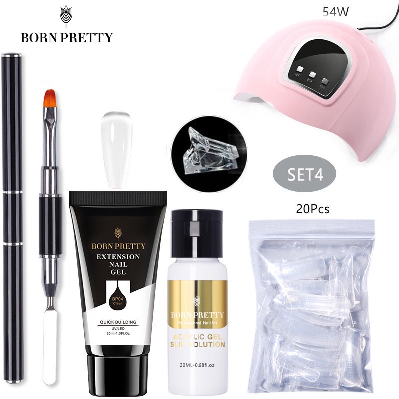 Born Pretty Extension Nail Gel Kit Quick Crystal Builder French ...
