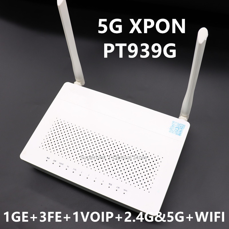 5G XPON ONU wifi Second-hand PT939G Fiber Optic xpon Router FTTH gpon ONT 1GE+3FE+1VOIP+2.4G 5G ...