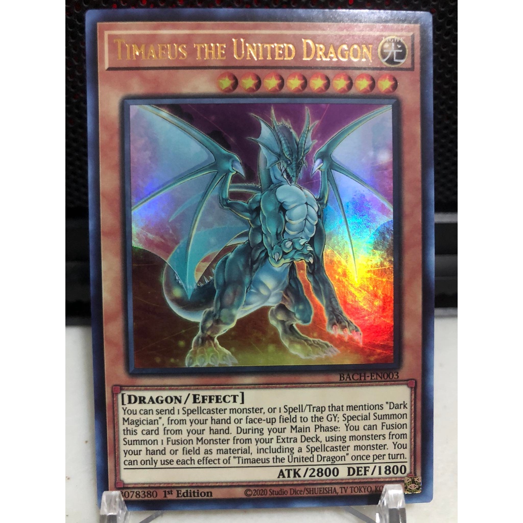 Timaeus the United Dragon - BACH-EN003 - Ultra Rare 1st Edition ...