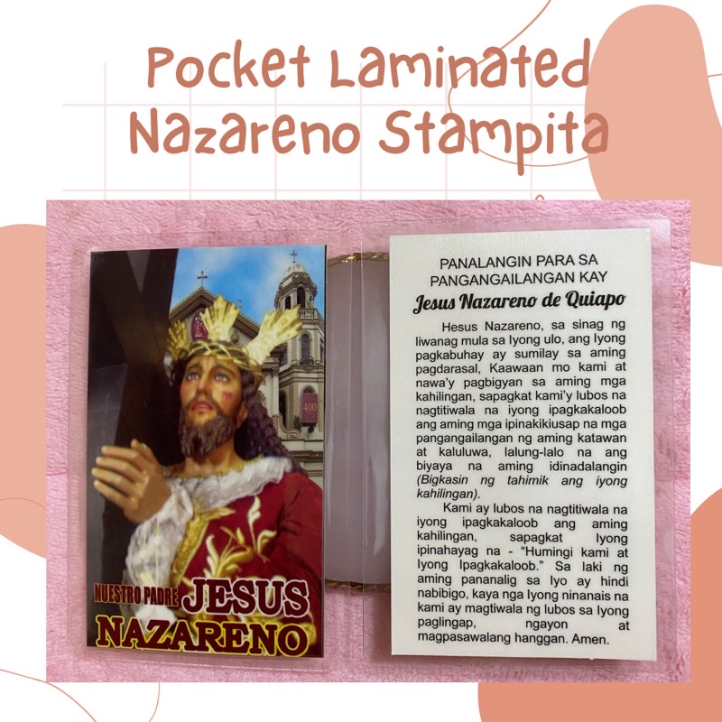 Laminated Pocket Stampita Prayer (Already Blessed infront of Quiapo ...