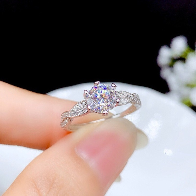 Silver 925 Original Diamond Crystal Ring for Women Fashion Jewelry ...