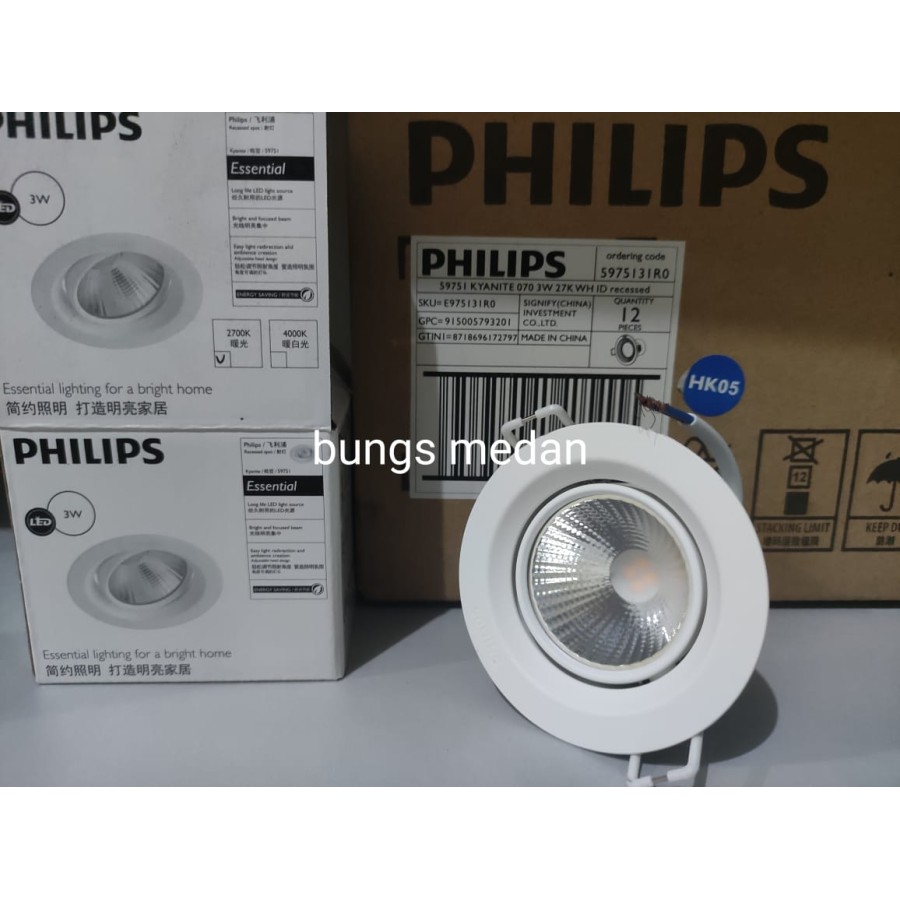 Philips SOROT KYANITE LED LIGHT 3W 3WATT 3 WAT 2700K YELLOW SPOT 59751 SL201 | Shopee Philippines