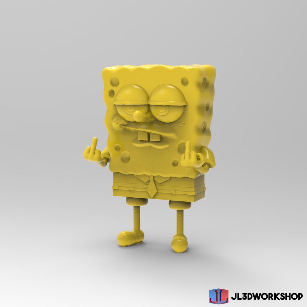Jl3d Figure / Figure 64 1/64 Scale Spongebob Sponge Bob Middle Finger ...