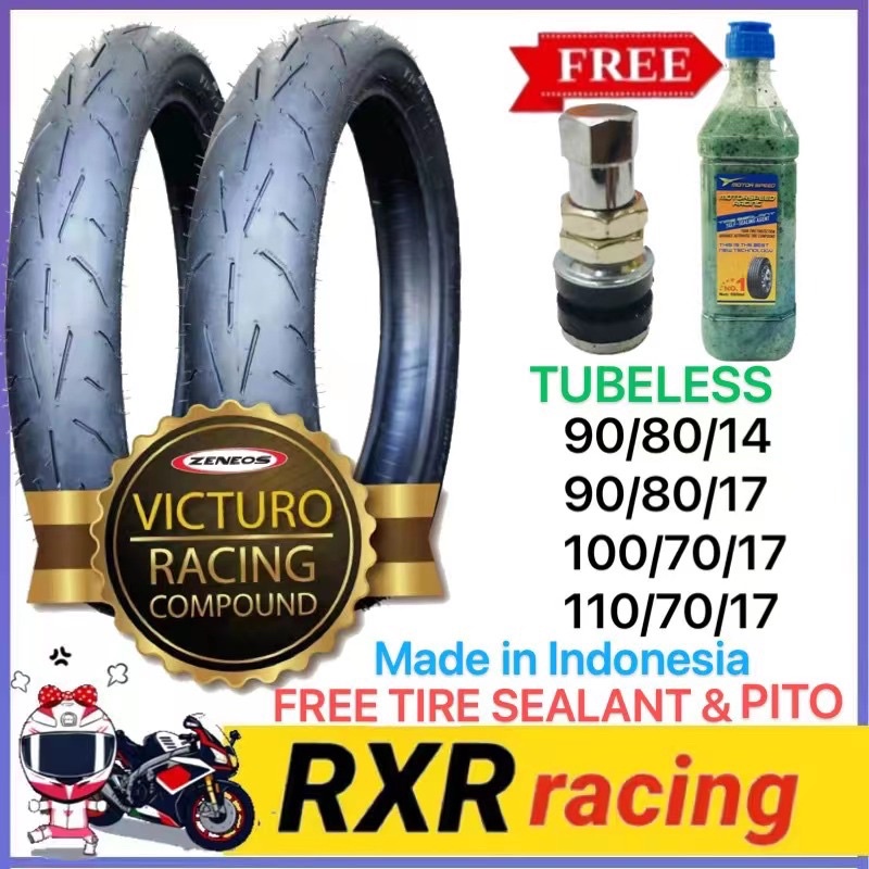 ZENEOS VICTURO RACING TIRE FOR MOTORCYCLE FREE TIRE SEALANT & PITO TIRE ...