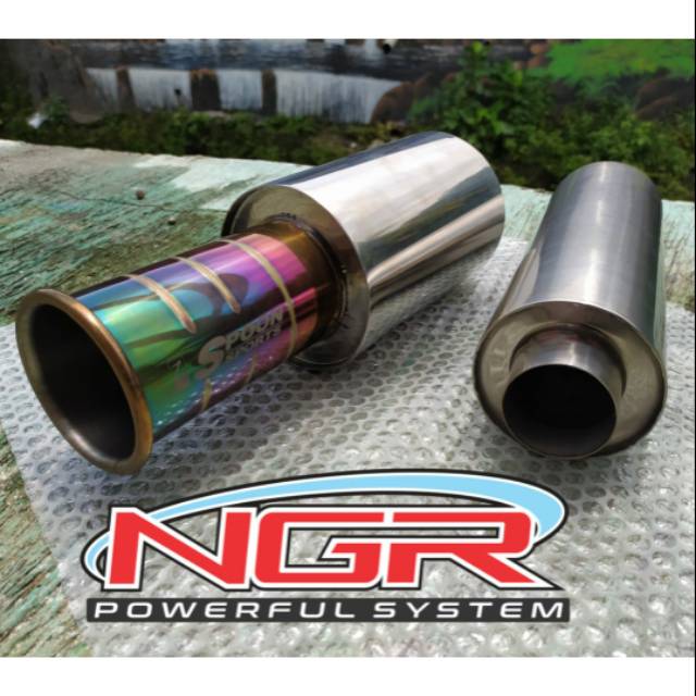 Spoon Car Exhaust + Rainbow Tip Resonator Jazz, Xenia, Avanza, Yaris ...