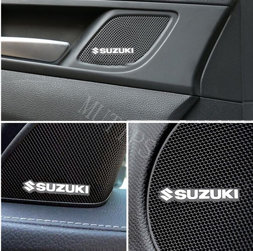 Suzuki 4Pcs Car Audio Sticker Interior Central Control Speaker Alloy ...