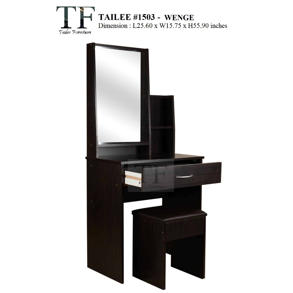 TAILEE #1503 - DRESSING TABLE / DRESSER WITH CHAIR | Shopee Philippines