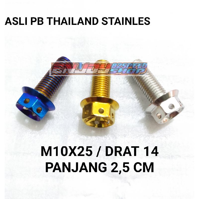 Pb Probolt Thailand Flower Bolts M10 x 25 Drat 14 Length 2.5 Cm (unit ...