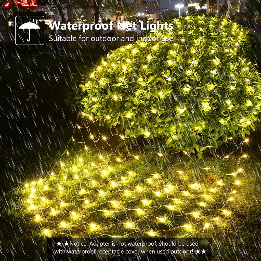 LED Net Fairy Lights for Lawn Garden Walkways Weddings Christmas Pary ...