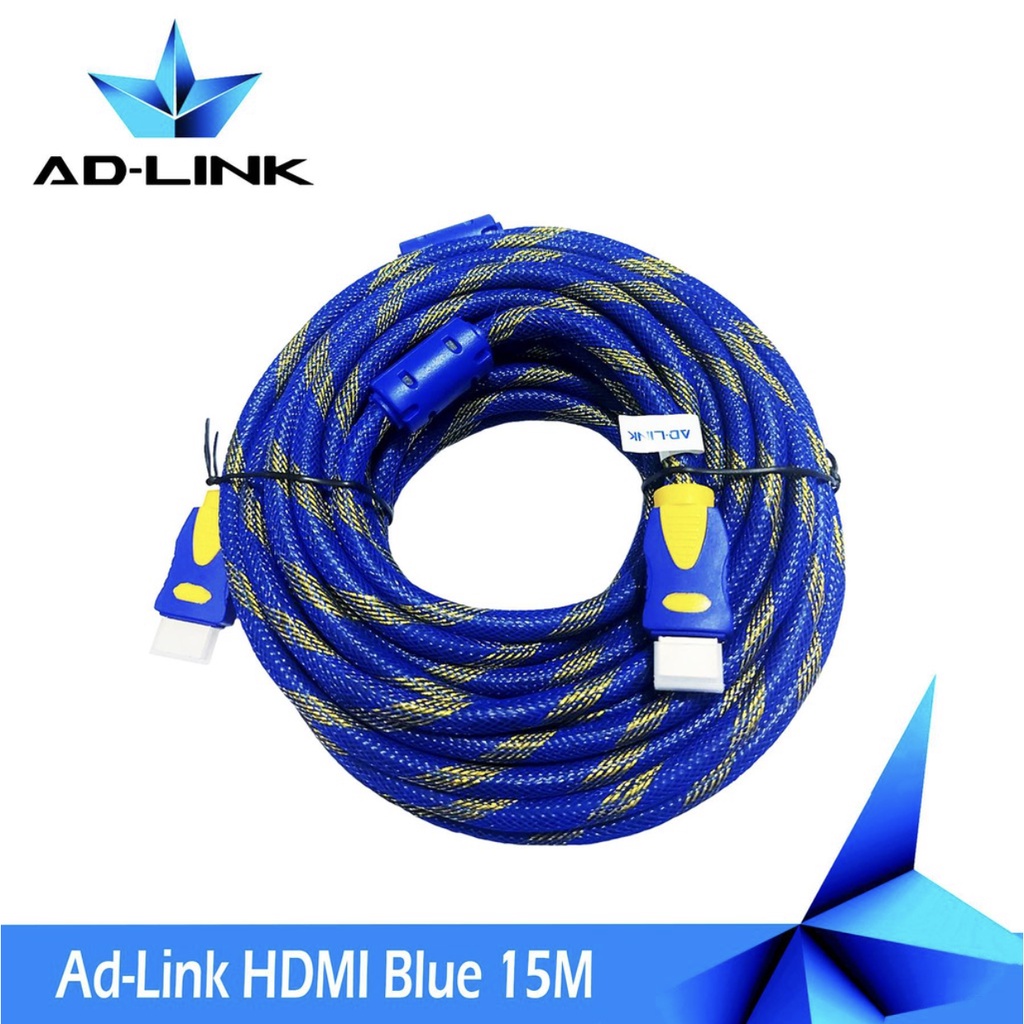 Ad-Link 15m HDMI Cable Gold Plated Pure Copper Blue Mesh | Shopee ...