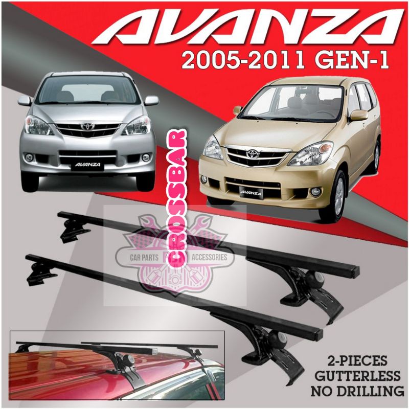 Toyota Avanza Gutterless Crossbar(gen1)2005 2006 2007 2008 2009 2010 ...