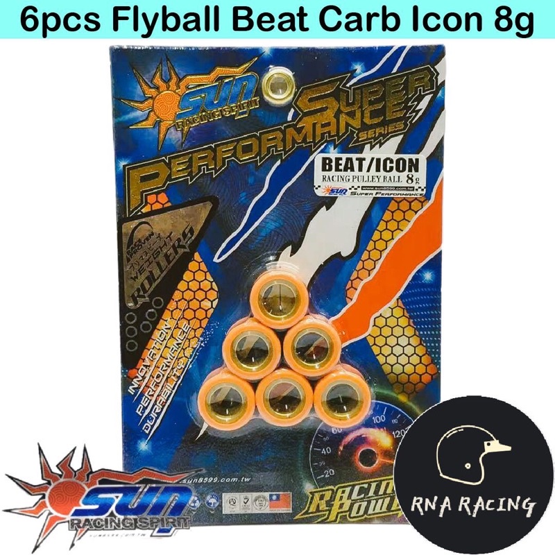 Flyball Beat Carb Icon 6 Pieces 8g 9g 10g Sun Racing | Shopee Philippines