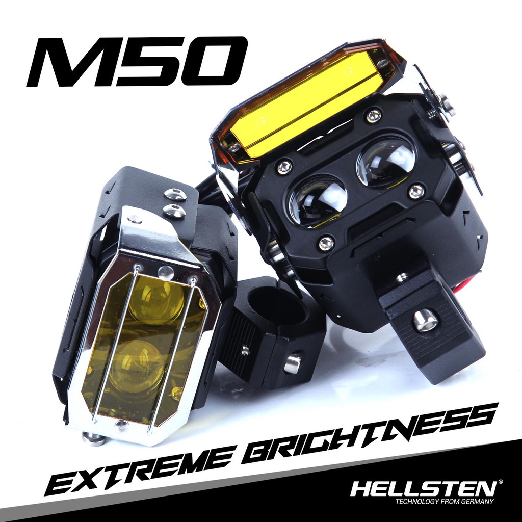 MOTORCYCLE EXTERNAL AUXILIARY LED LIGHTS (HELLSTEN M50 MODEL) | Shopee ...