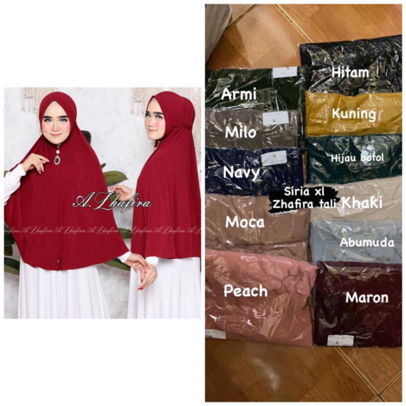 Syrian XL Strap hijab by Zhafira t-shirt jersey instant hijab with ...