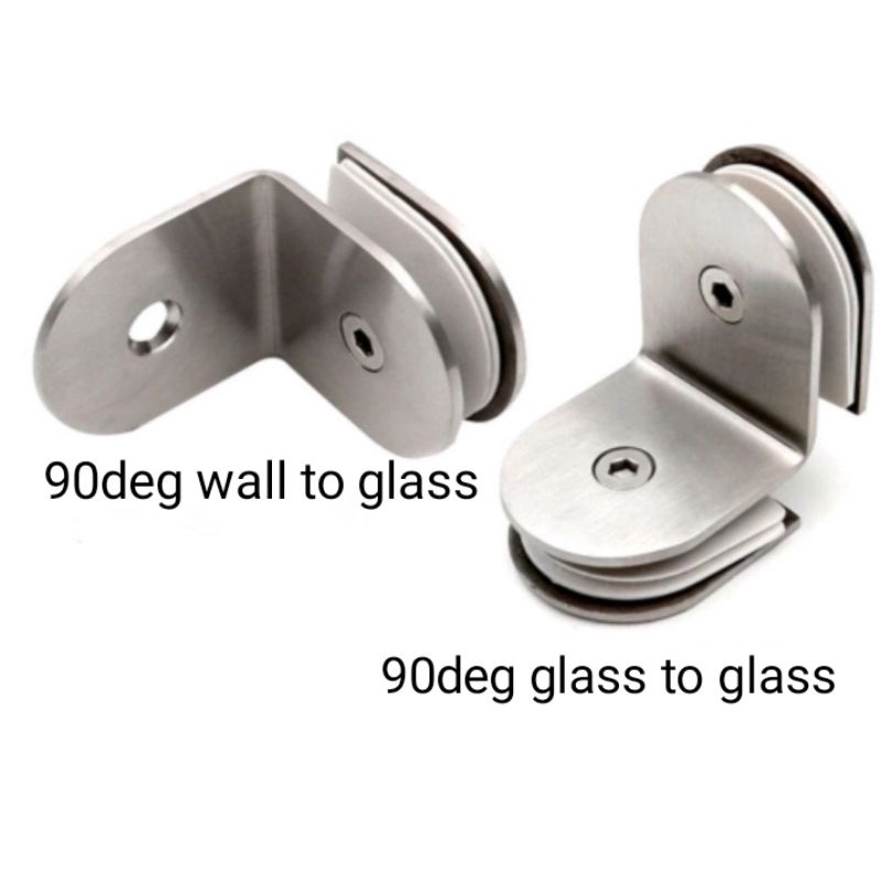 Stainless Glass Clip 304 90 Degrees Wall to Glass & Glass to Glass ...