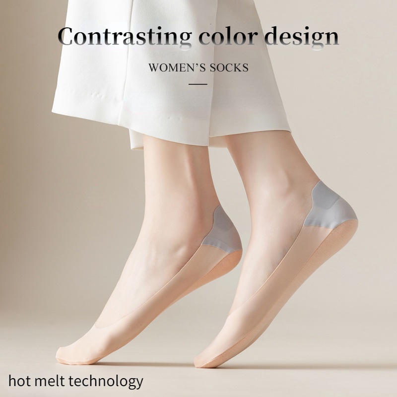 5 pairs Boat socks women's thin cotton bottom socks women's socks ice ...