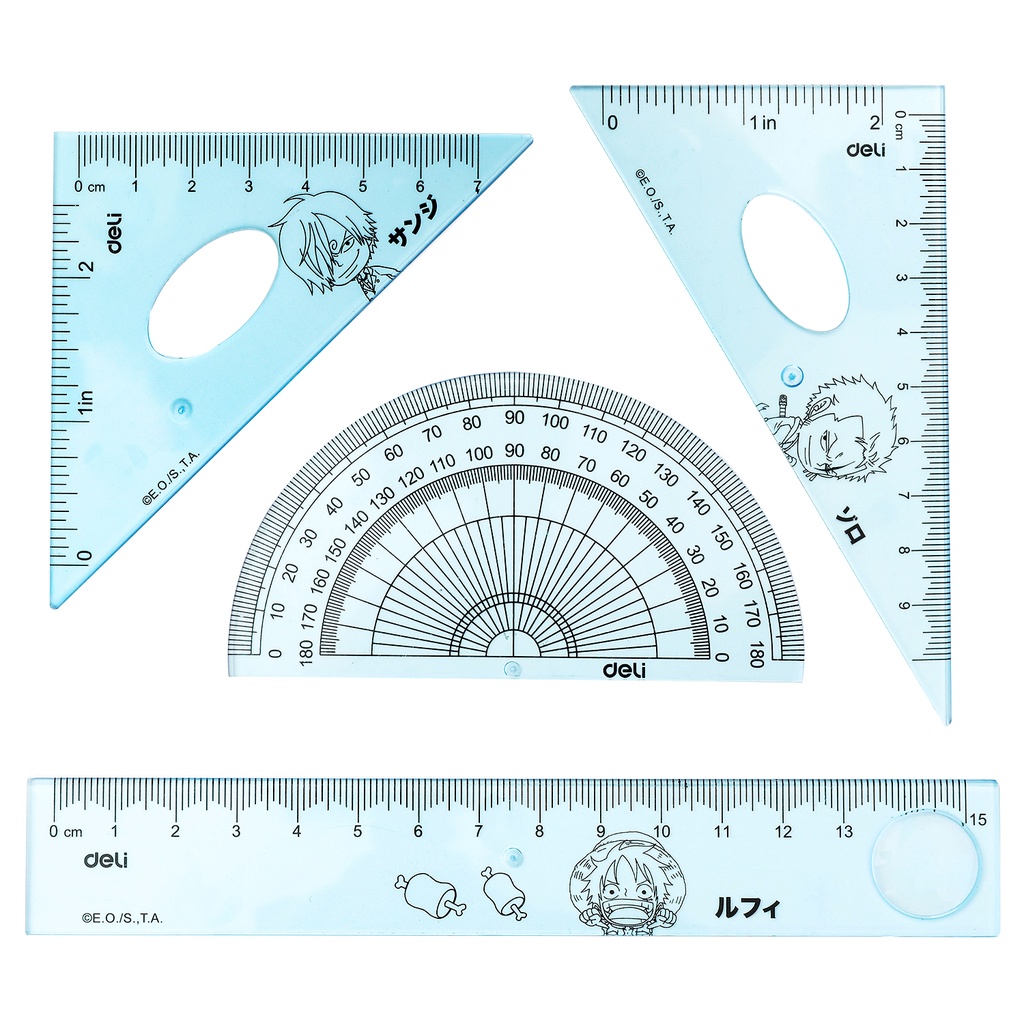 Deli Eh17 High-Quality Stationery Drawing Ruler Set 15cm x 4 Pcs ...