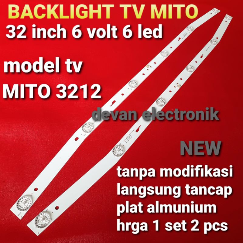 Tv Backlight Mito 3212 6k 6v TV Backlight Mito 3212 6 led 6vol | Shopee ...