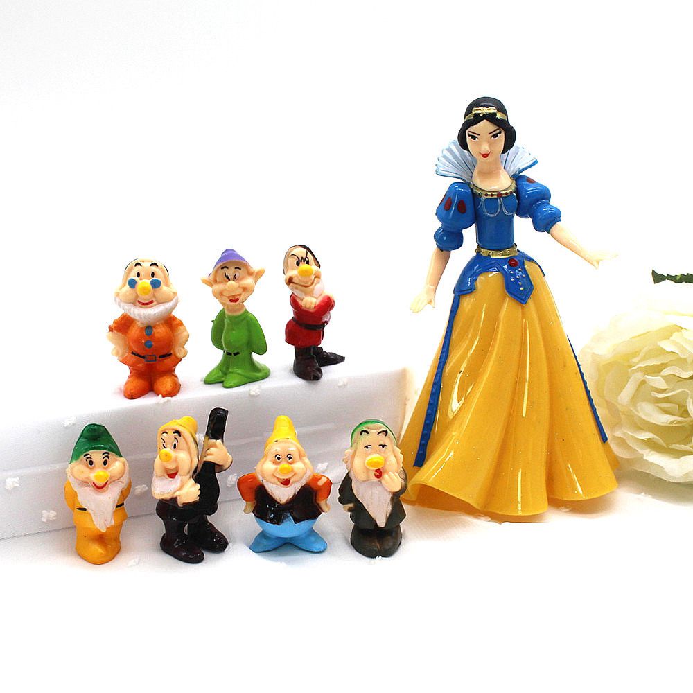 Lovely Snow White And The Seven Dwarfs Miniature Figures 8pcs Set For ...