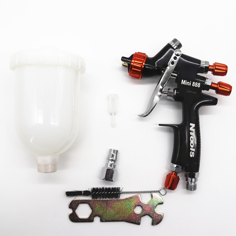 Spray Gun With 400CC PPS Tank Air Spray Gun With Paint Mixing Cup And ...
