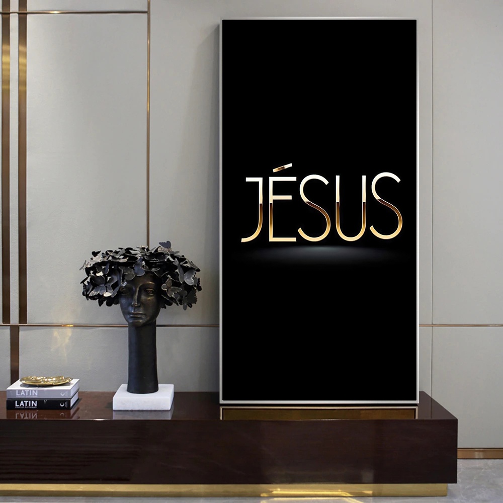 Jesus English Letters Religions Christianity Wall Art Luxury Pictures ...