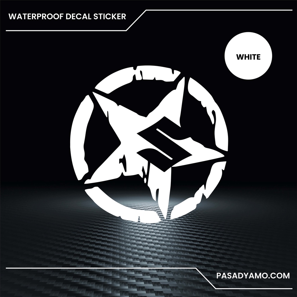 Suzuki Star Logo Decal Sticker for Motorcycles Helmets Laptops Tumblers ...