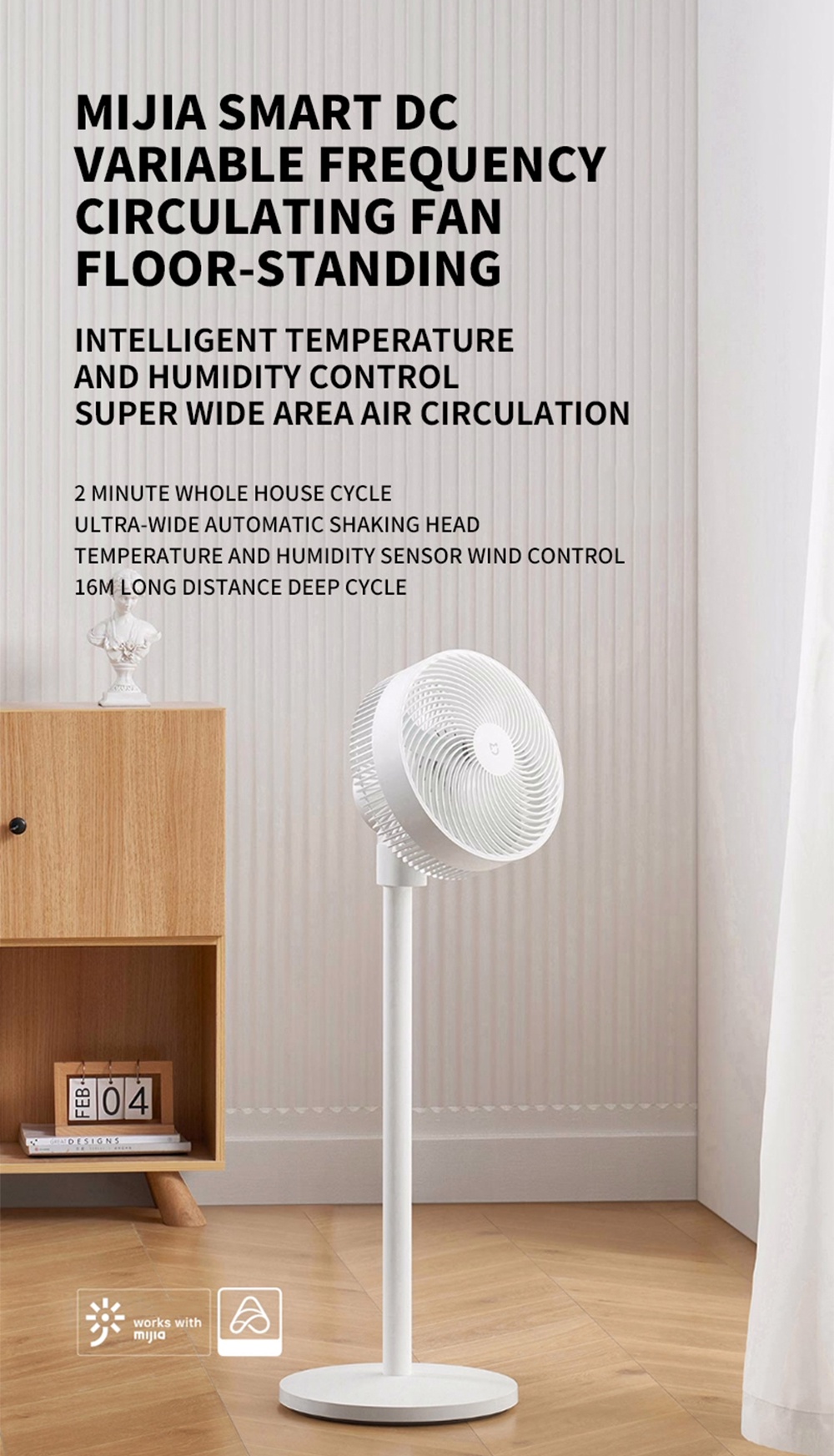 Xiaomi Mijia Smart Circular Floor Fan Natural Wind DC Inverter Circular ...