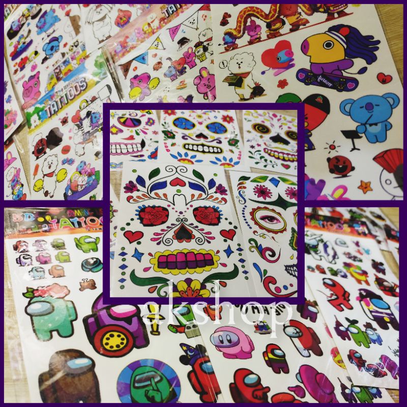 Custom Fake Tattoos Stickers for kids | Shopee Philippines