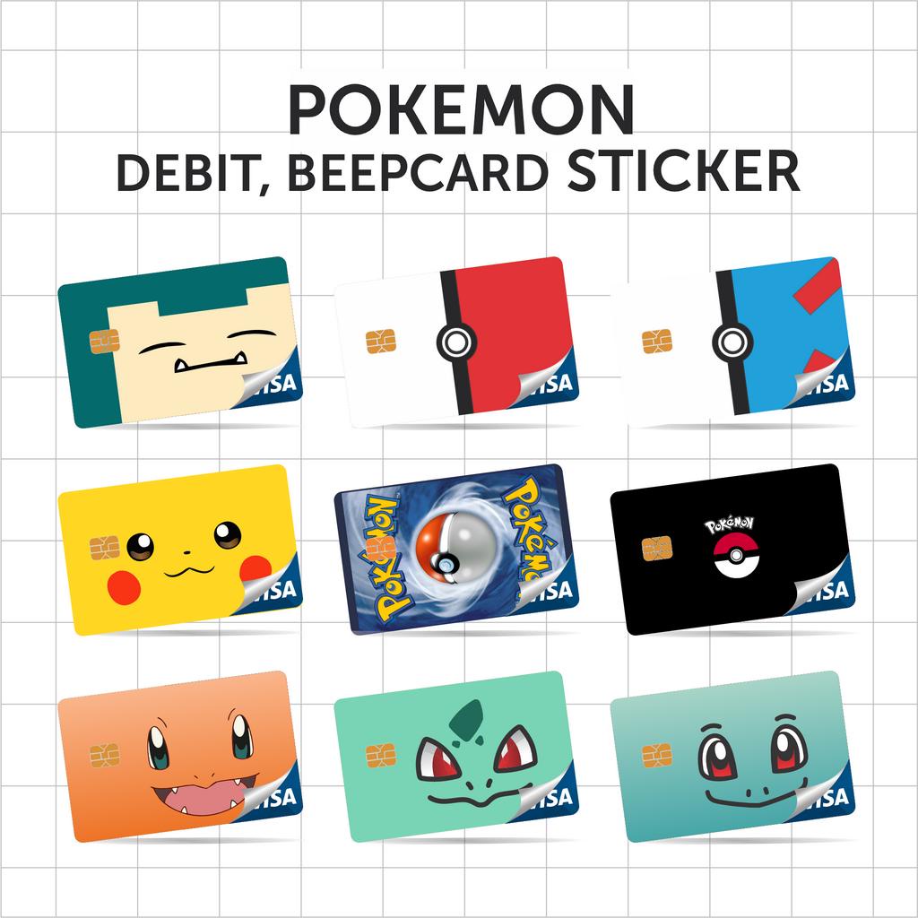 Pokemon inspired ATM BEEP DEBIT BANK Card Skins Stickers | Pokeball ...