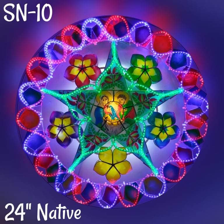 SMALL NATIVE CAPIZ Parol with Pure LED lights size 24 inches | Shopee ...