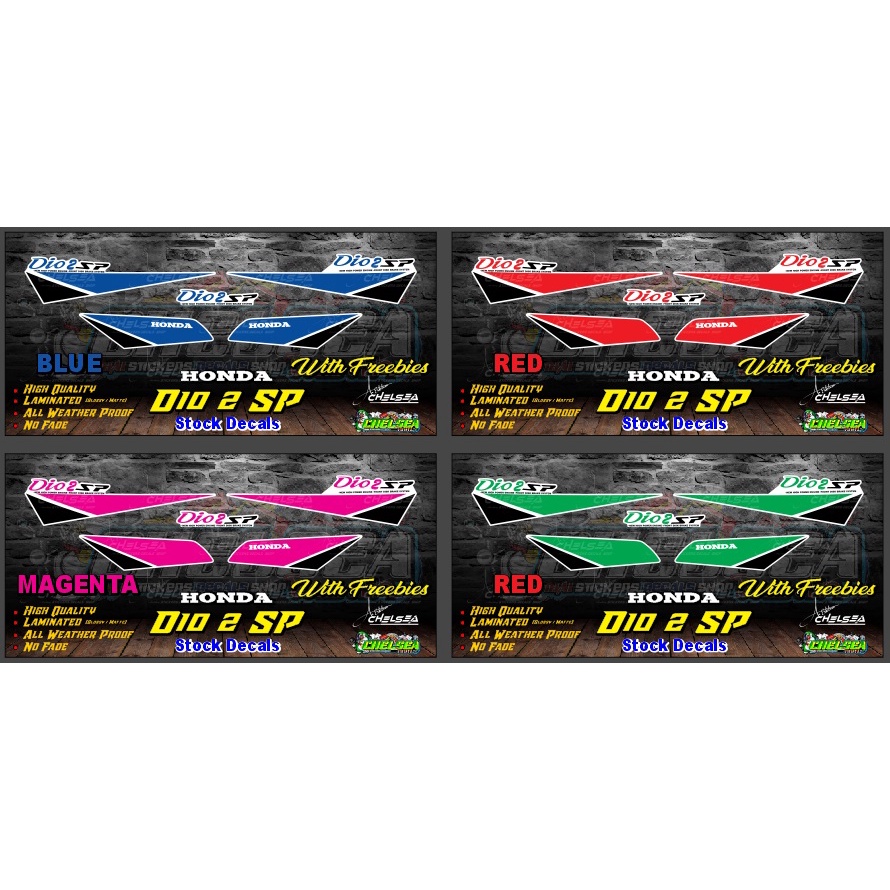 Honda Dio 2 SP Stock Decals / Stickers with freebies | Shopee Philippines