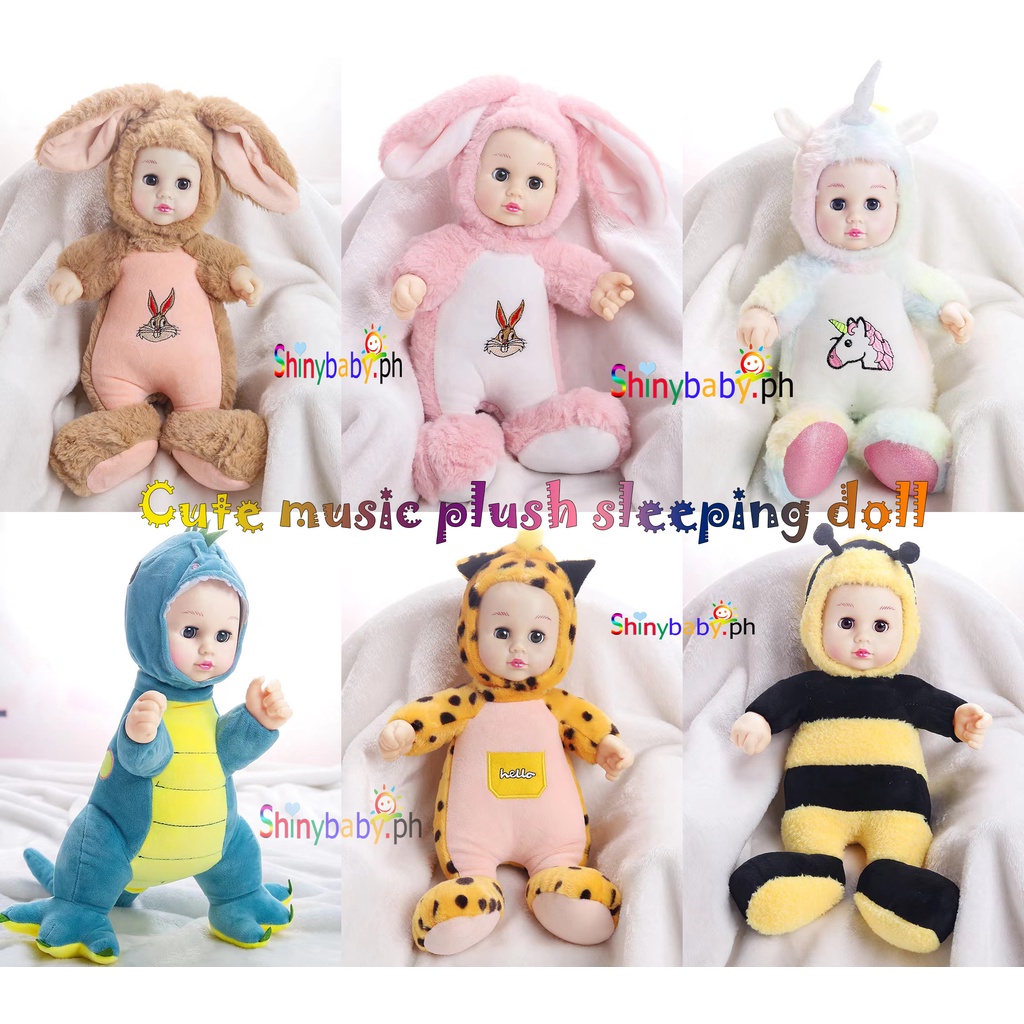 Simulation of 6 doll baby dolls sleep hug and comfort plush toy ...