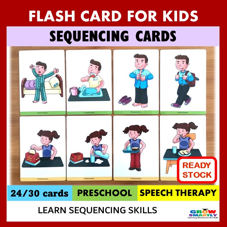 GROWSMARTLY Sequencing Cards Speech Therapy Activity Speech Delay ...