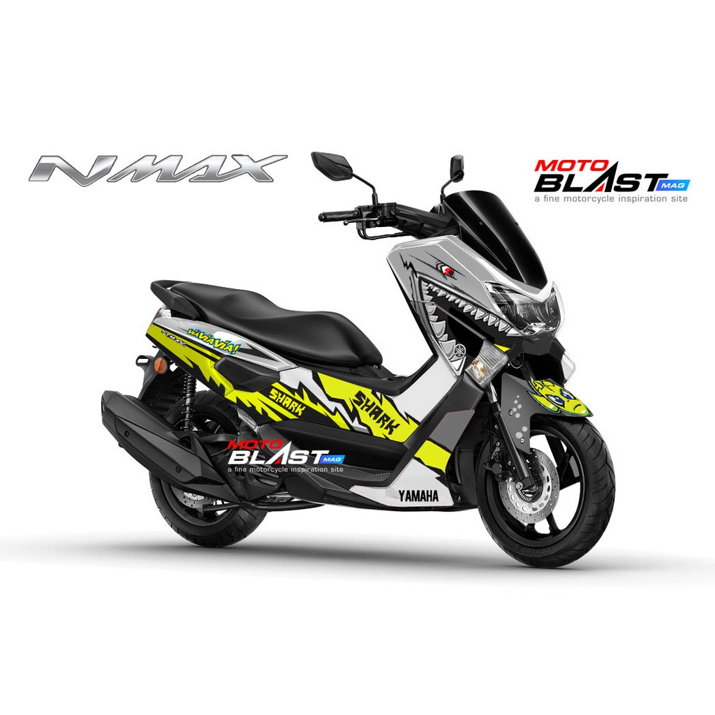 Yamaha NMAX WHITE SHARK Sticker Decal | Shopee Philippines