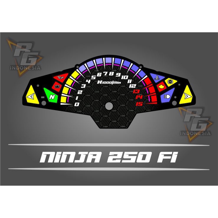 Custom ninja 250 fi speedometer board ninja 250 fi speedometer panel ...