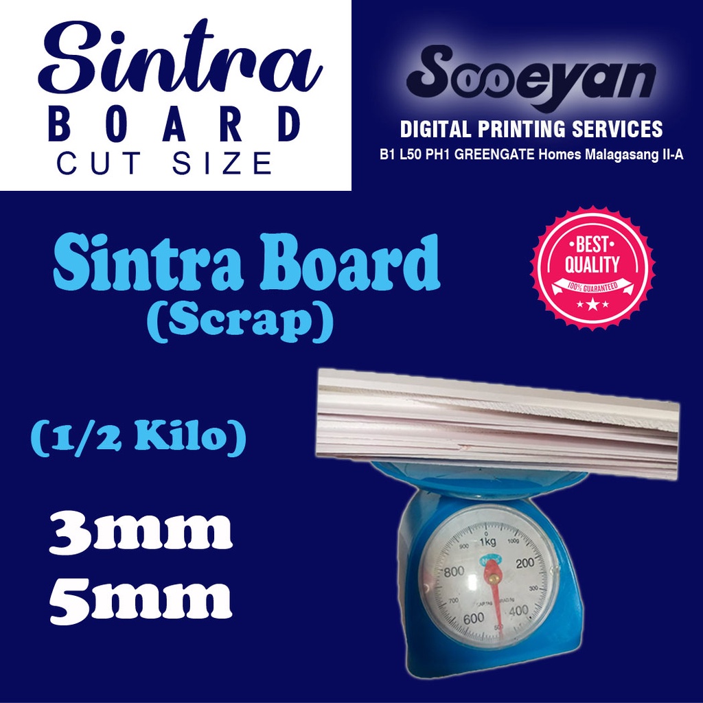 Sintra Board (Scrap/ Retaso) thickness: 3mm & 5mm | Shopee Philippines