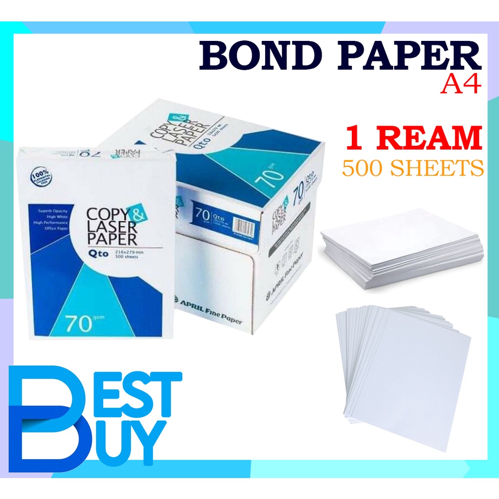 LETTER SIZE (SHORT)COPY & LASER | BOND PAPER | COUPON BOND (500 SHEETS ...