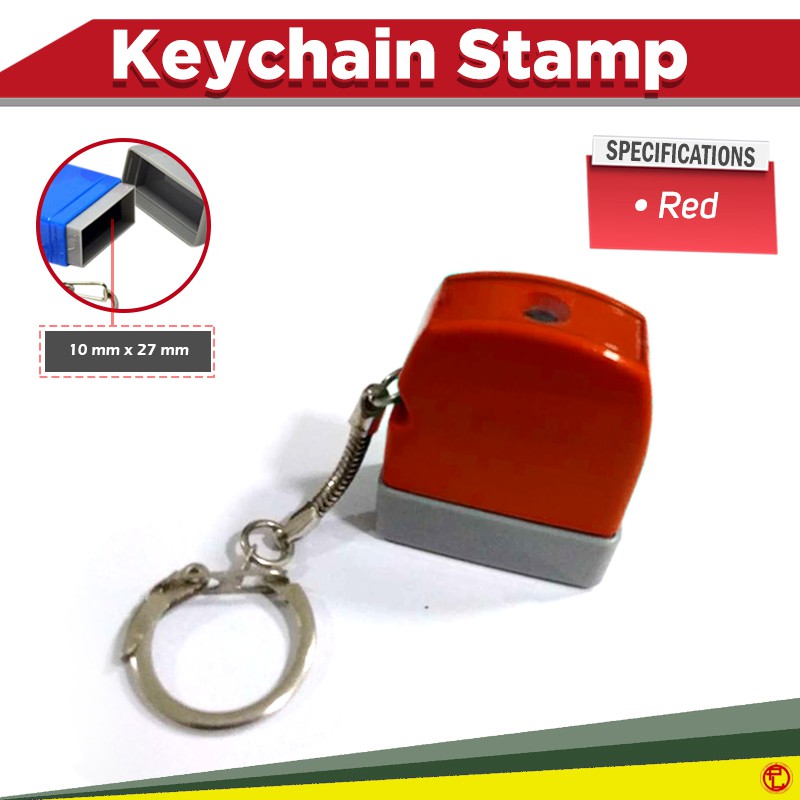 Blanks 35x40mm Printable Photosensitive Self-Inking Key Chain Stamp Set ...