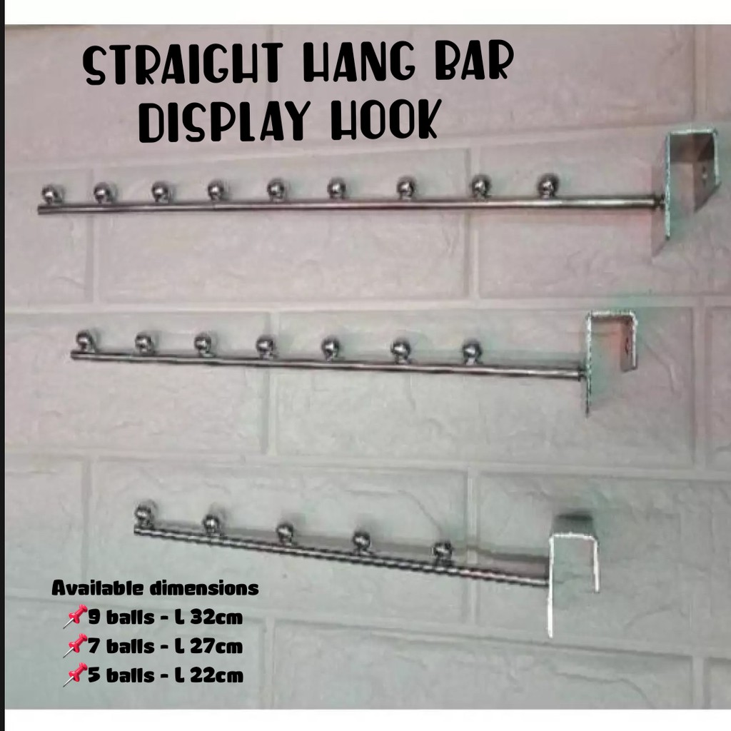 Straight Hang Bar Display Hook Hanger Organizer Hook | Shopee Philippines